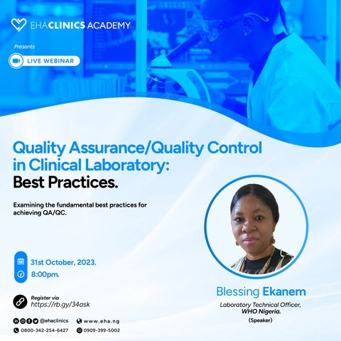 "QA/QC in Clinical Laboratory: Best Practices" | EHA Clinics
